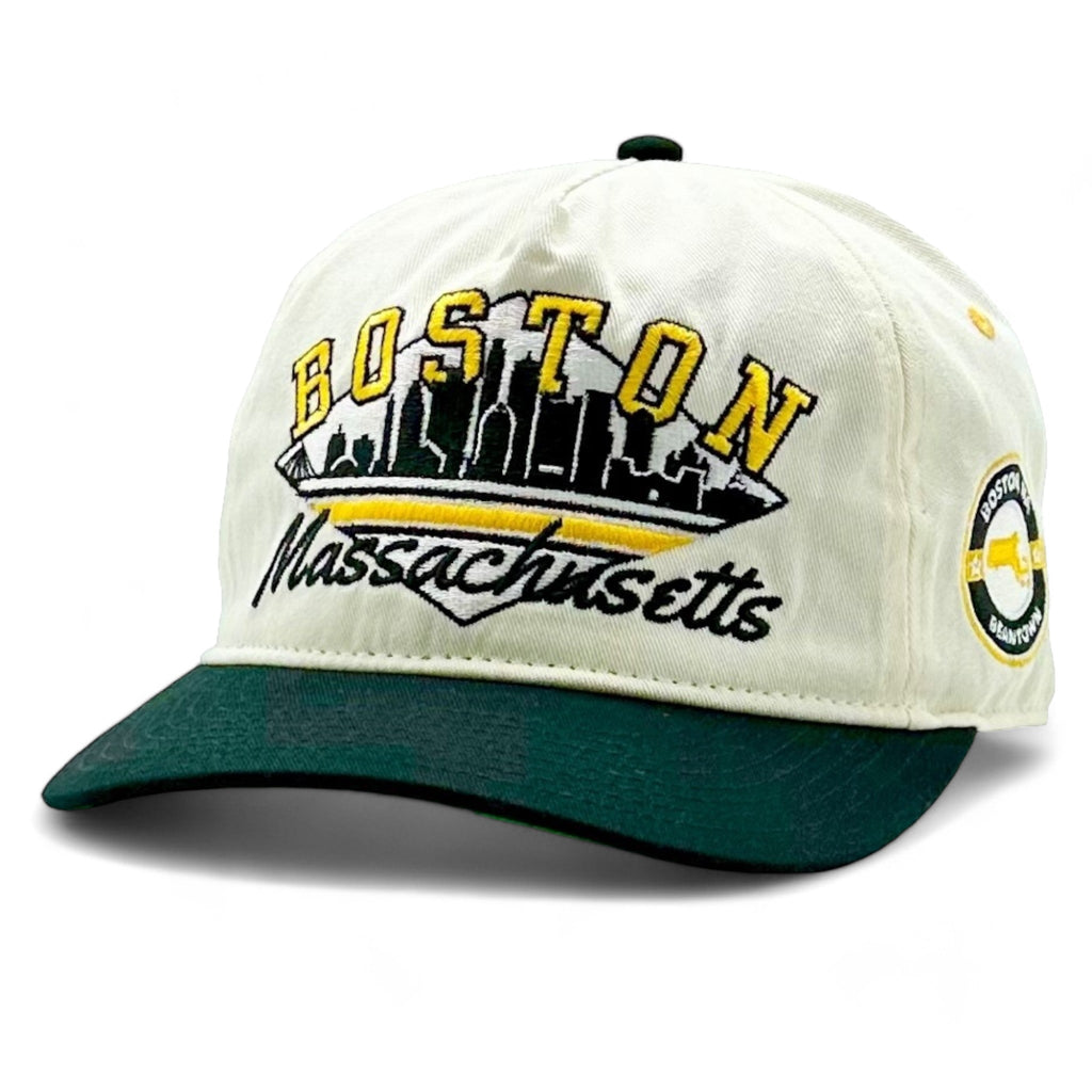 Retro Boston Hat | Vintage Skyline Design | Bruins Colors – Shells ...