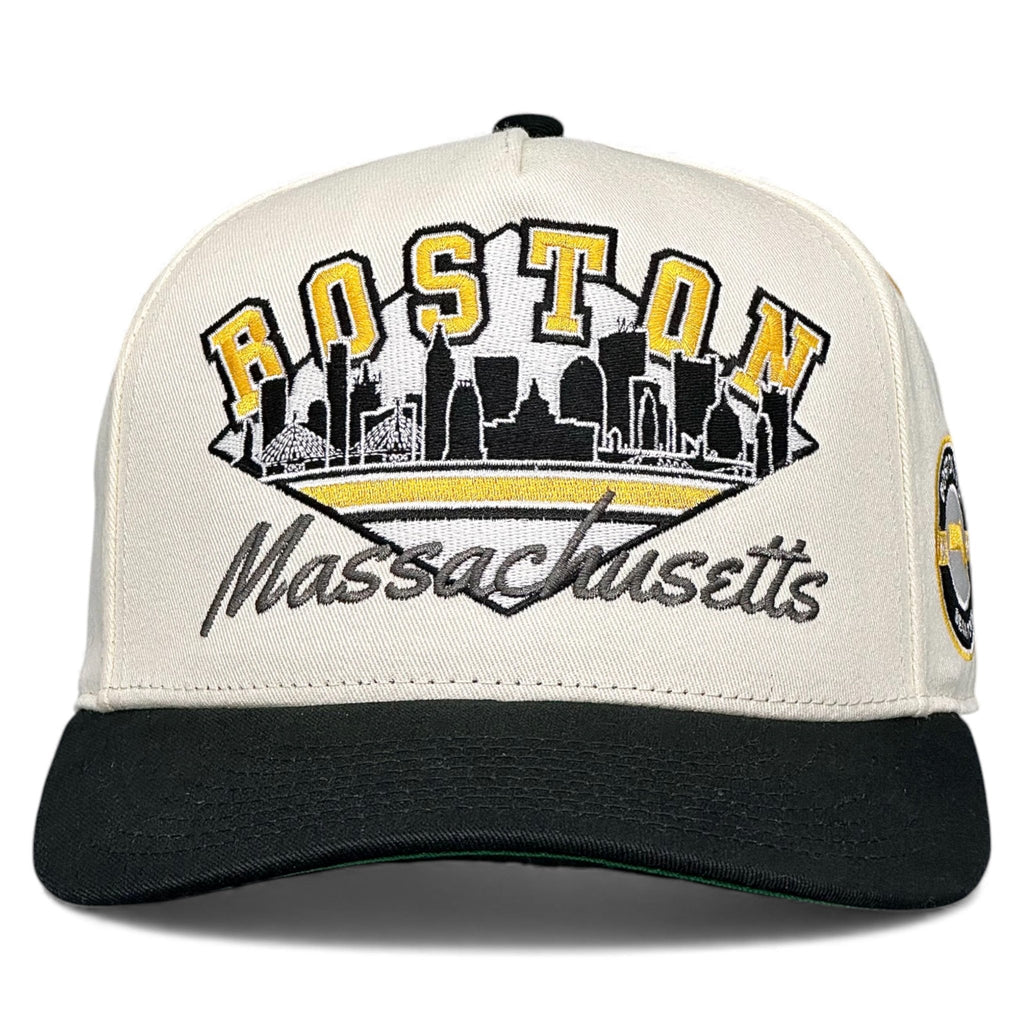 Retro Boston Hat | Vintage Skyline Design | Bruins Colors – Shells ...