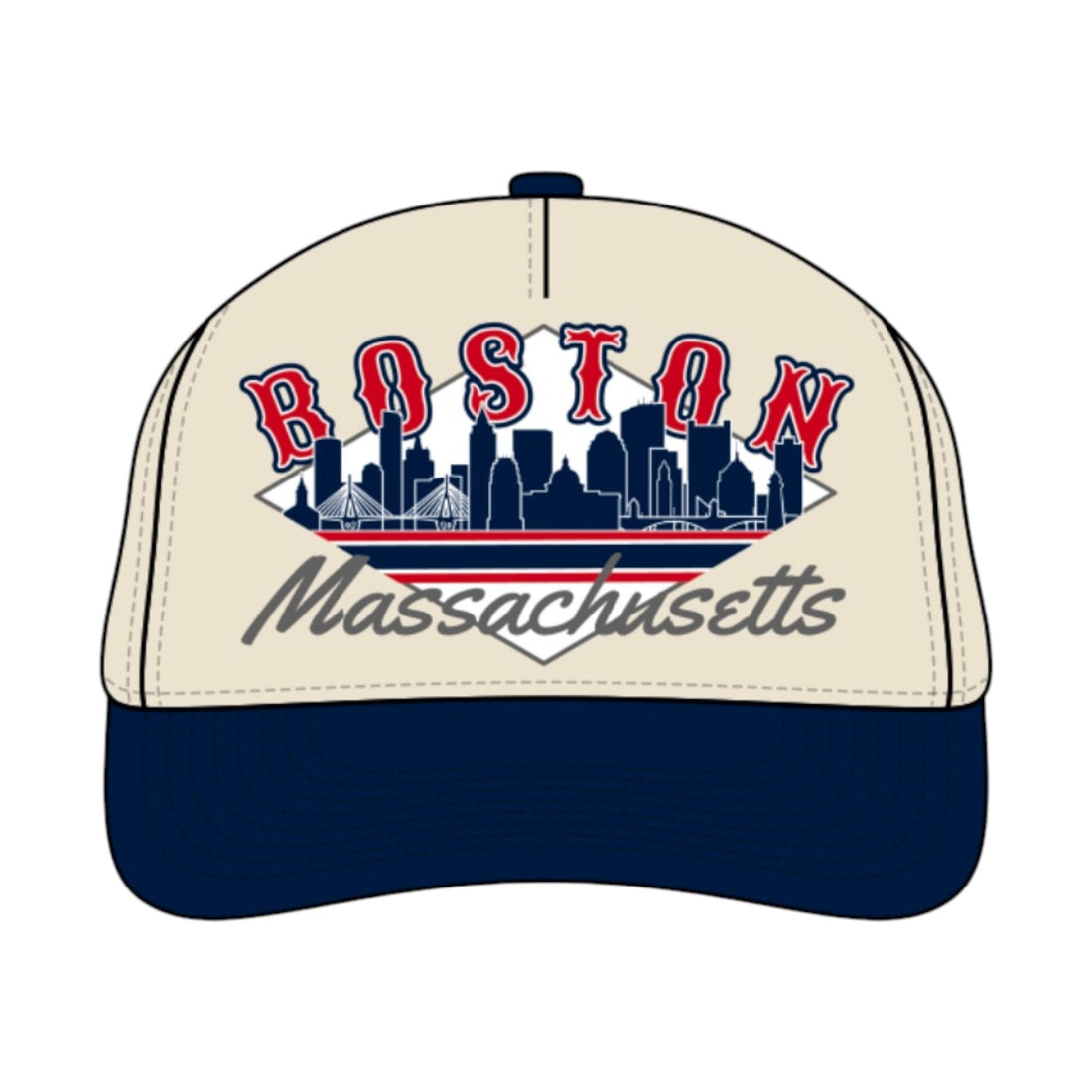 Throwback Boston Hat | Red Sox Colors | Retro Design – Shells Vintage ...