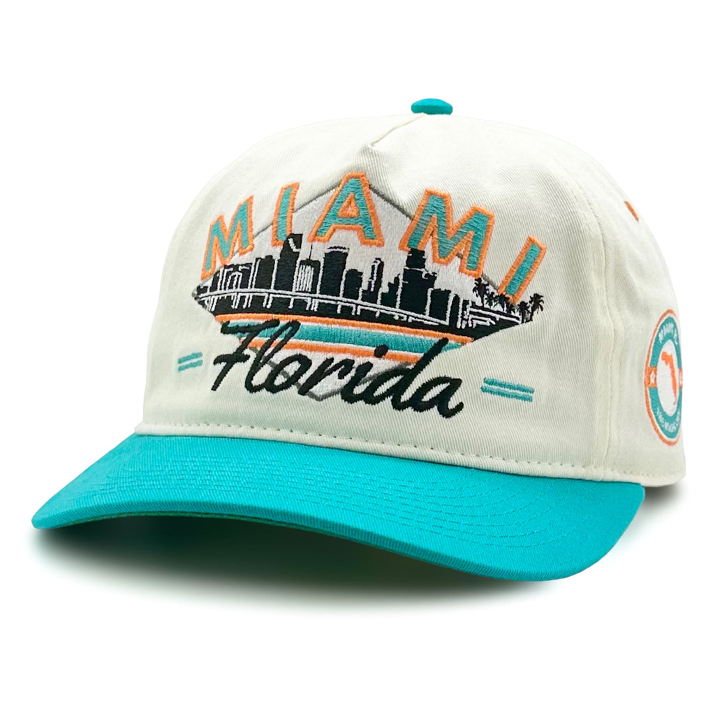 Vintage Miami Snapback Hat | Retro Style | Dolphins Colors – Shells ...